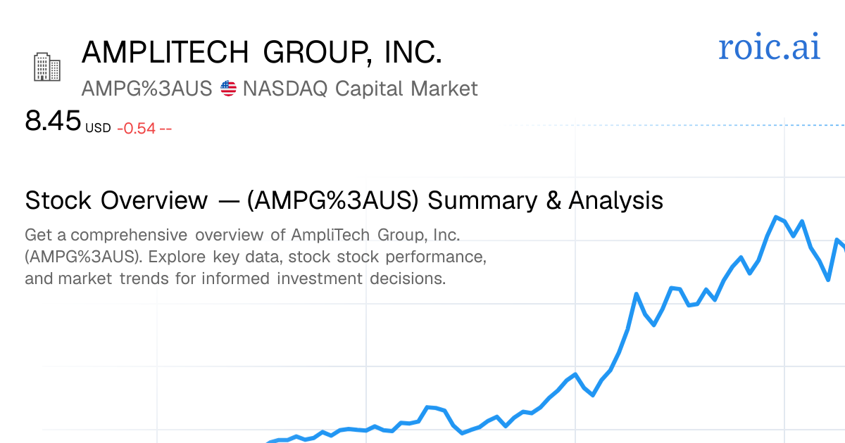 AmpliTech Group, Inc. Stock — AMPG US Overview — Roic AI