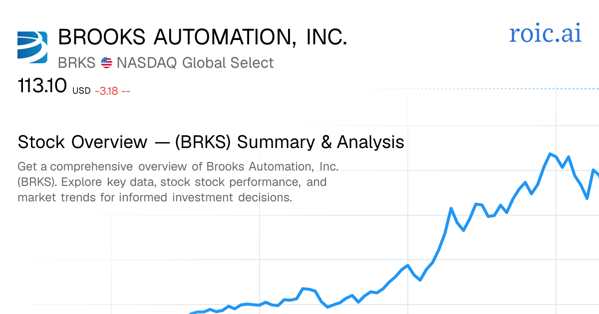 Brooks Automation, Inc. Stock — BRKS Overview — Roic AI