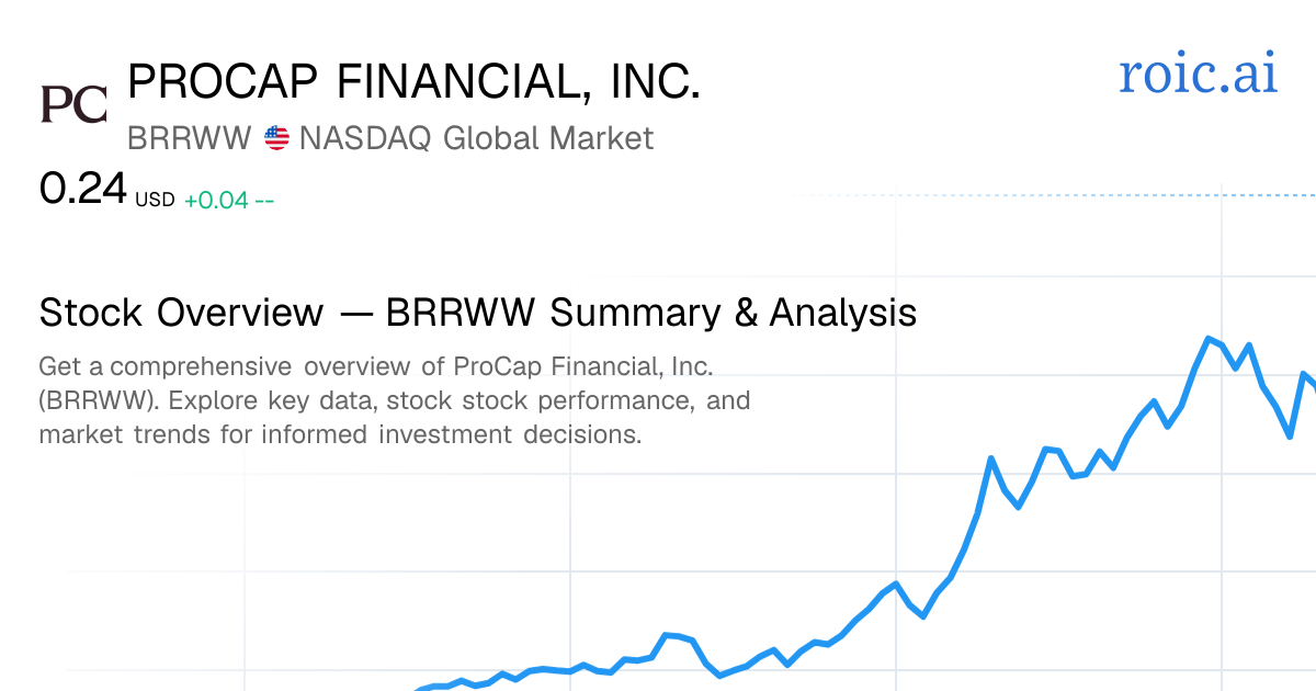 ProCap Financial, Inc. Stock Report — BRRWW Analysis — Roic AI