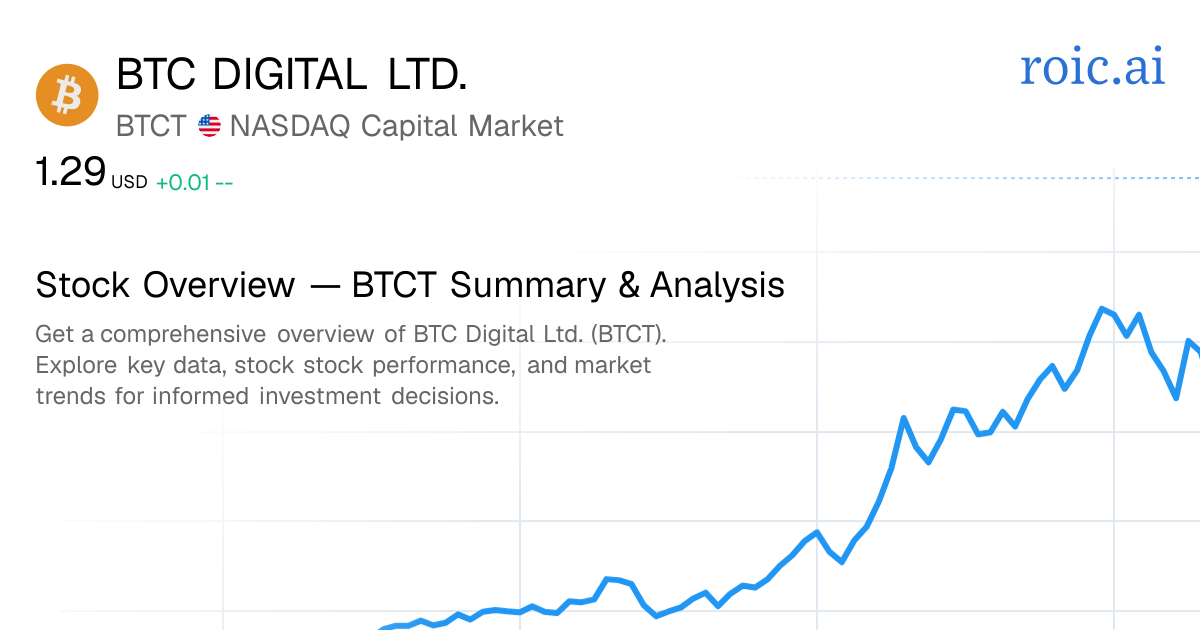 BTC Digital Ltd. Stock Report — BTCT Analysis — Roic AI