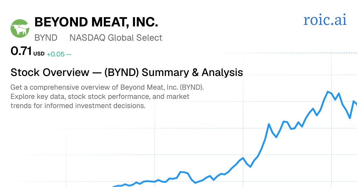 Beyond Meat, Inc. Stock Overview — BYND Summary & Analysis — Roic AI