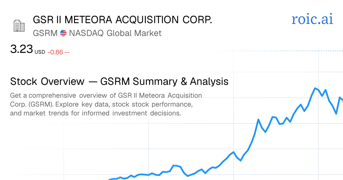 GSR II Meteora Acquisition Corp. Stock Report — GSRM | Roic AI
