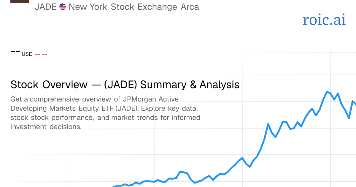 JPMorgan Active Developing Markets Equity ETF Stock — JADE Overview ...