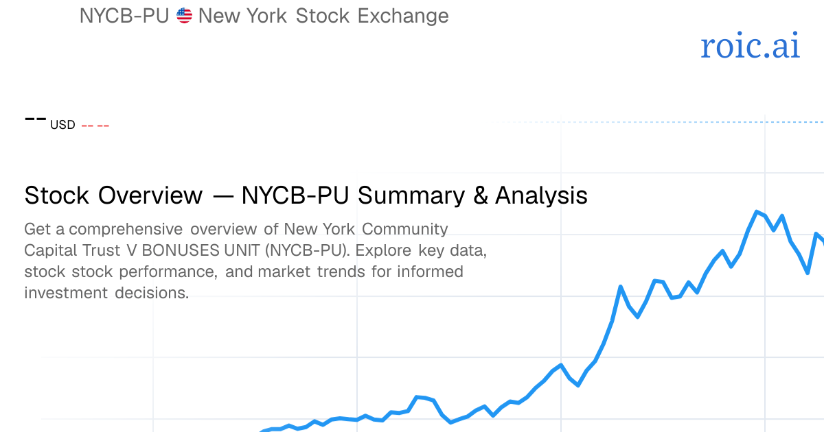 New York Community Capital Trust V BONUSES UNIT Stock Report — NYCB-PU ...
