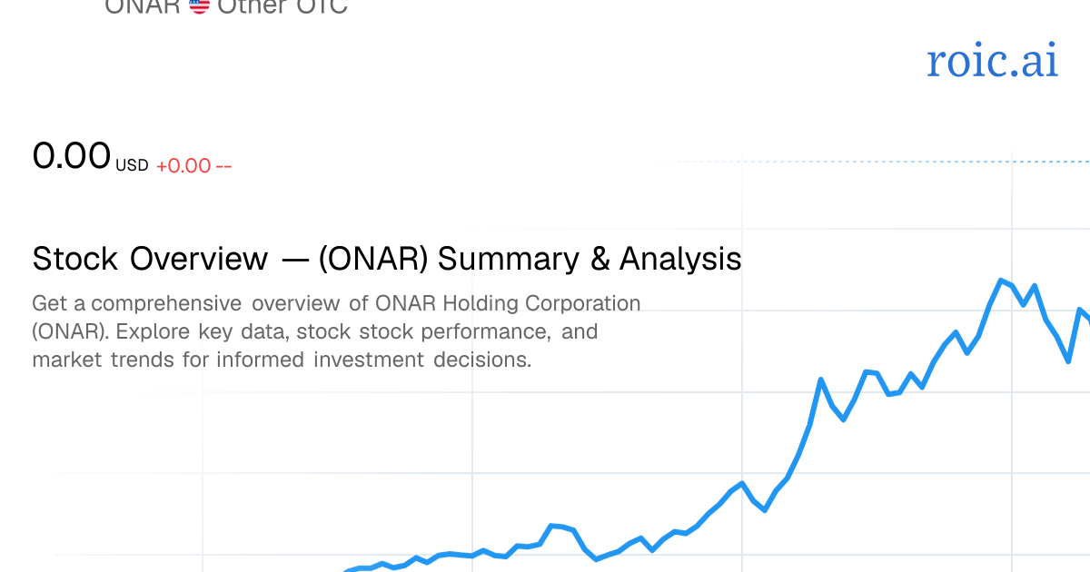 Unknown Company Stock Overview — ONAR Summary & Analysis — Roic AI