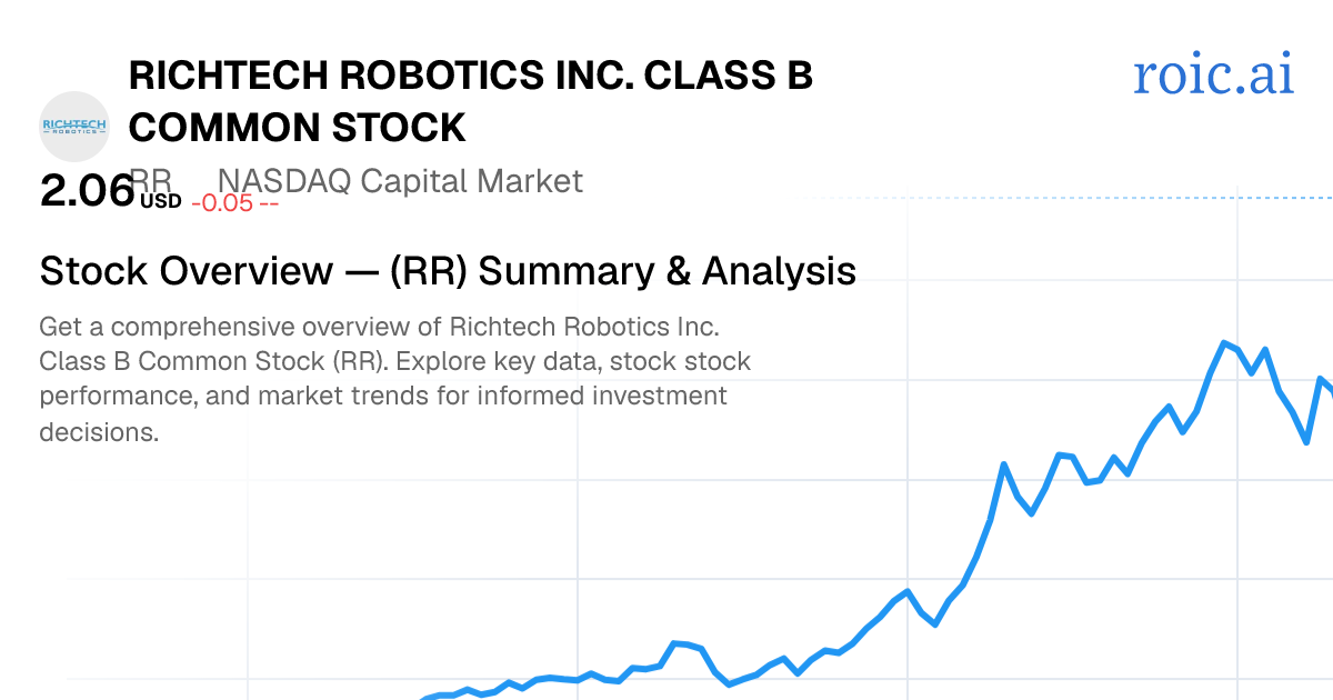 Richtech Robotics Inc. Class B Common Stock Stock — RR Overview — Roic AI