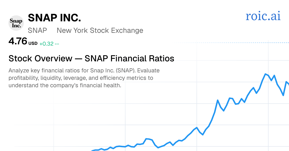 Snap Inc. Financial Ratios — SNAP Stock — Roic AI