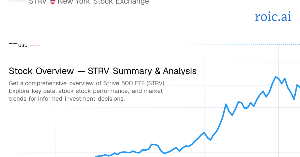 EA Series Trust Strive 500 ETF Stock Report — STRV Analysis — Roic AI