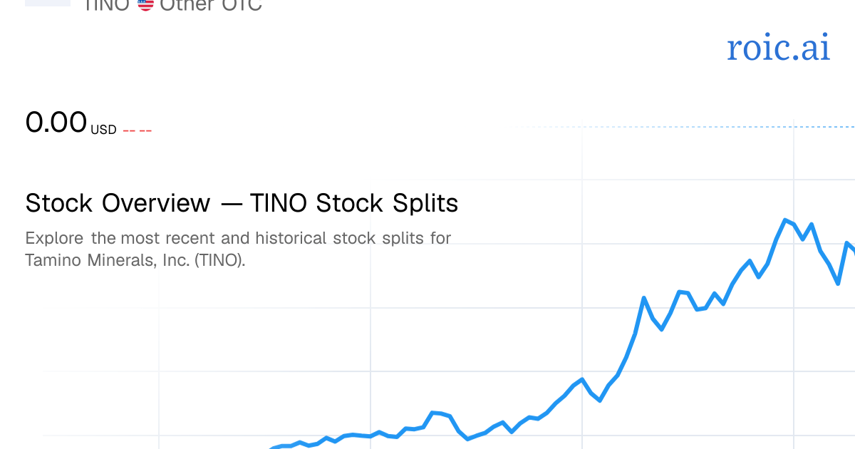 TINO Stock Splits — Tamino Minerals, Inc. — Roic AI