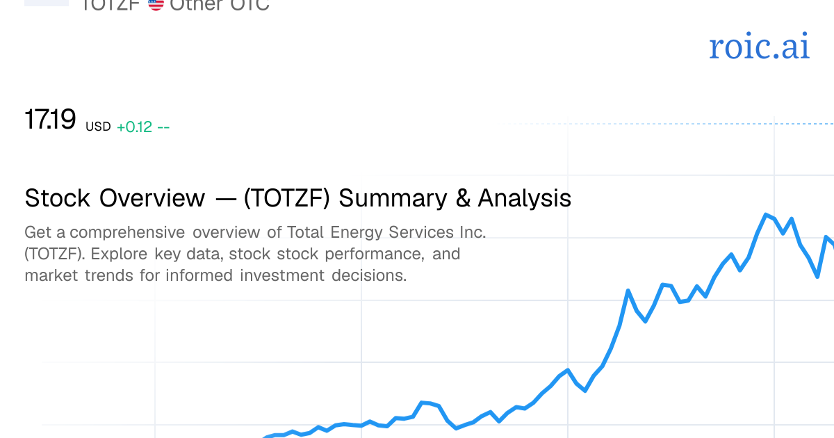 Total Energy Services Inc. Stock — TOTZF Overview — Roic AI